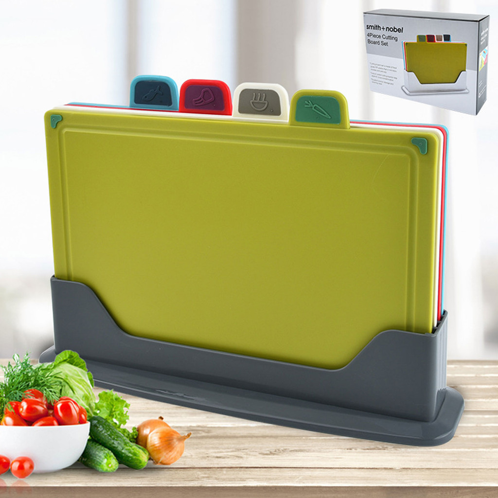 ถูกที่สุด Kitchen Chopping Board with Color coded Board with Label ...