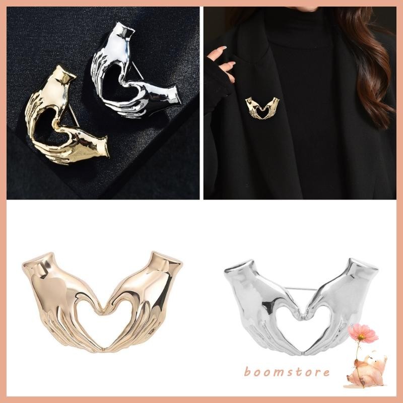 Boom Hand Heart Gesture เข็มกลัดเสื้อผ้าอุปกรณ์เสริมเหมาะสําหรับ School ...