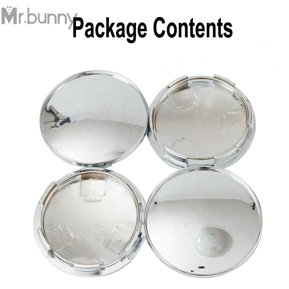 ศูนย์ล้อ Hub Cap Car Chrome Kit Silver Cap Cover Repair 4 X ...