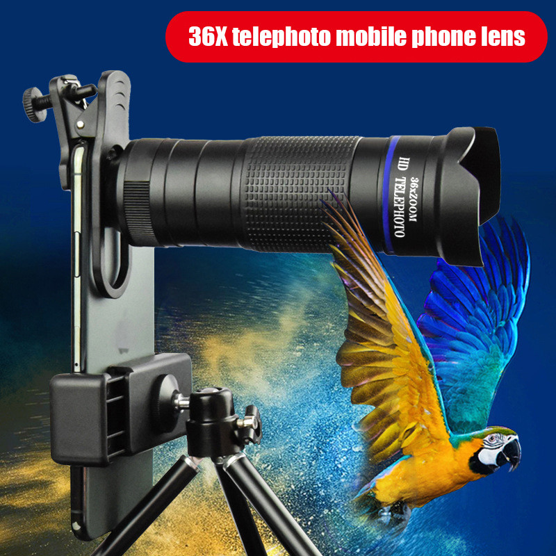 เลนส์กล้องโทรศัพท์ 36X Telephoto 4in1 Telecope ซูมมาโคร Fisheye กว้าง ...