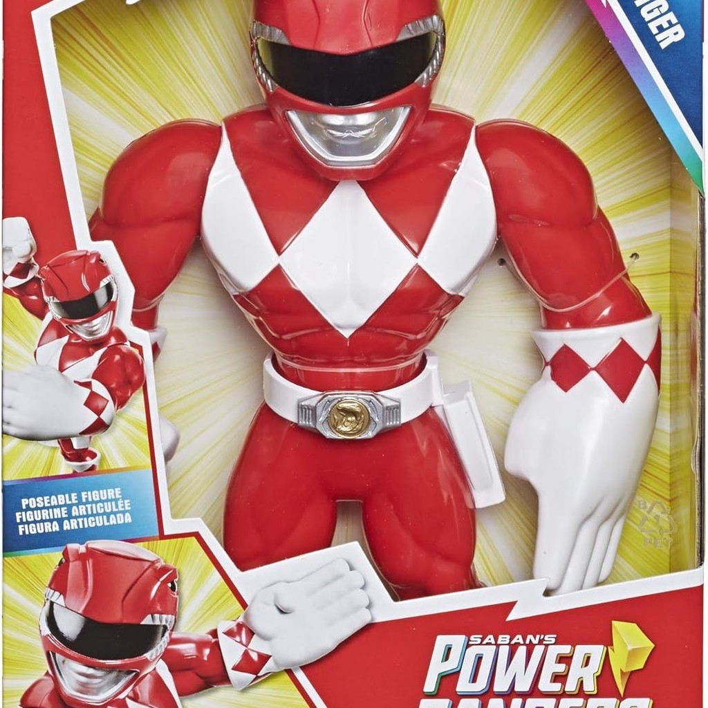 Hasbro MEGA MEGA ไดโนเสาร์ทีม Red Green Ranger นักรบดํารูปตุ๊กตา 40 ซม. ...