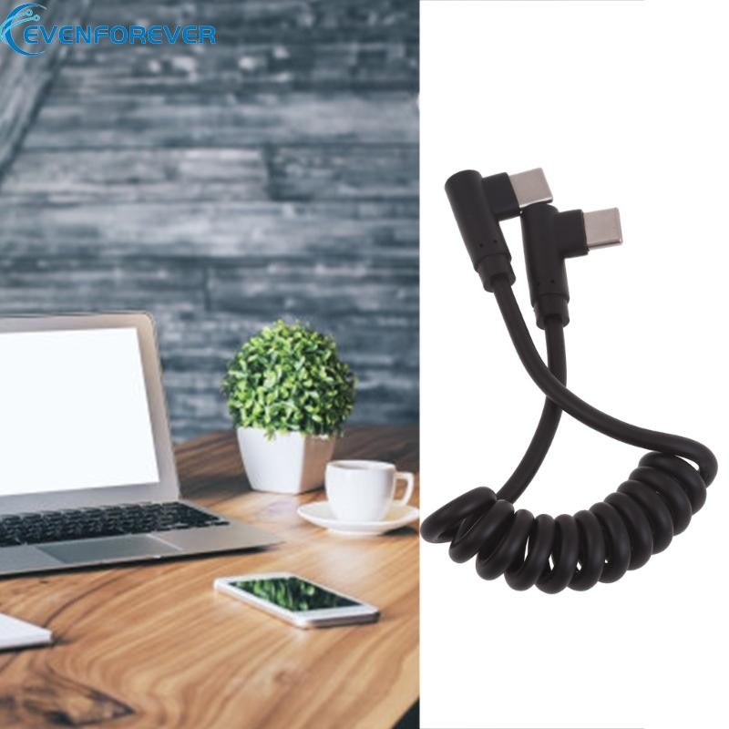 Ev Coiled Type C สายถ่ายโอนข้อมูล 10Gbps สายขดมุมขวา 90 องศา | Shopee ...