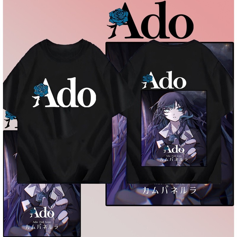 พิมพ์ผ้าฝ้าย Ado Mars เสื้อยืดพิมพ์สองด้านสำหรับผู้ชายและผู้หญิง S-5XL ...