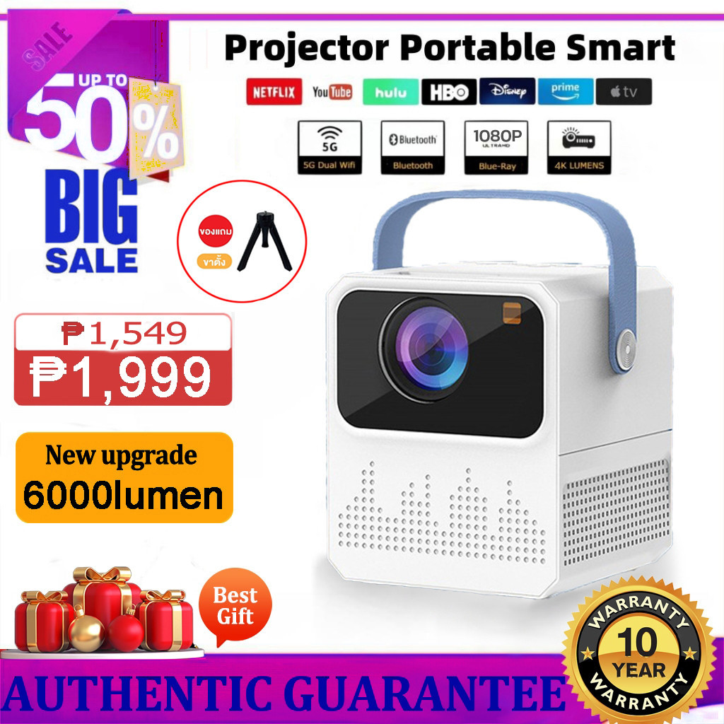 โปรเจคเตอร์ โปรเจคเตอร์มินิ CY300 MIni Projector 4K UHD ระบบ Android ...