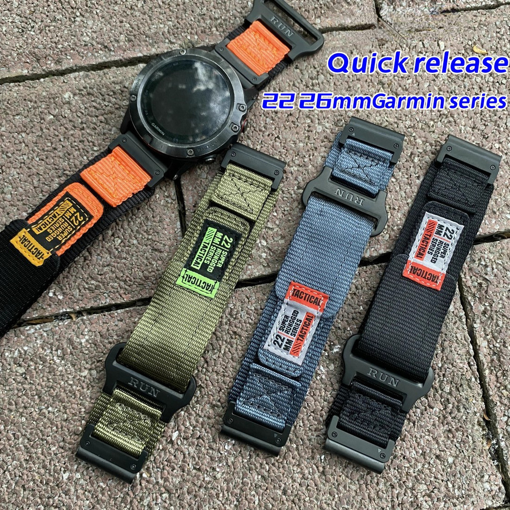 ยุทธวิธีไนลอนสําหรับ Garmin Fenix 5 5X 7X Pro 6 6X Pro 22 มม.26 มม.กีฬา ...