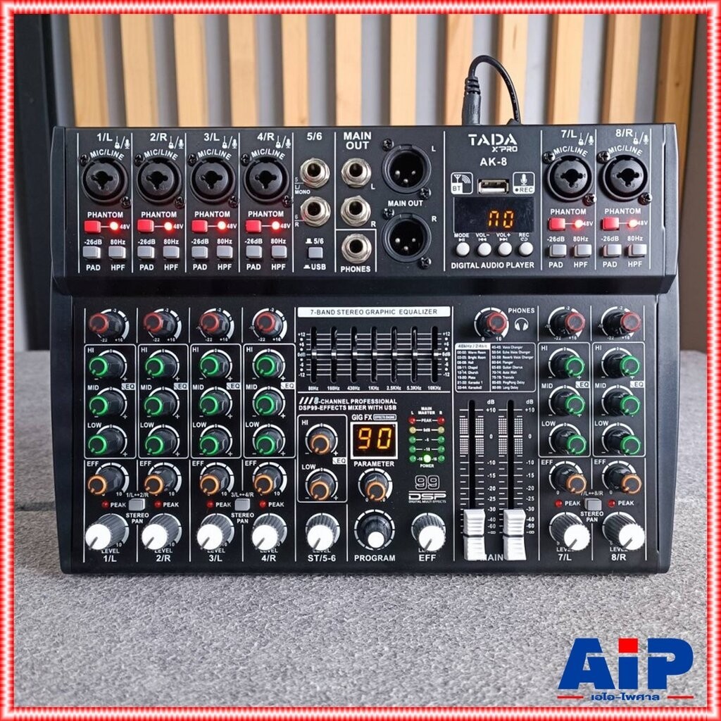 TADA AK-8 MIXER มิกเซอร์ มิกเซอร์อนาล็อก 8 แชนแนล มิกซ์ เครื่องผสม ...