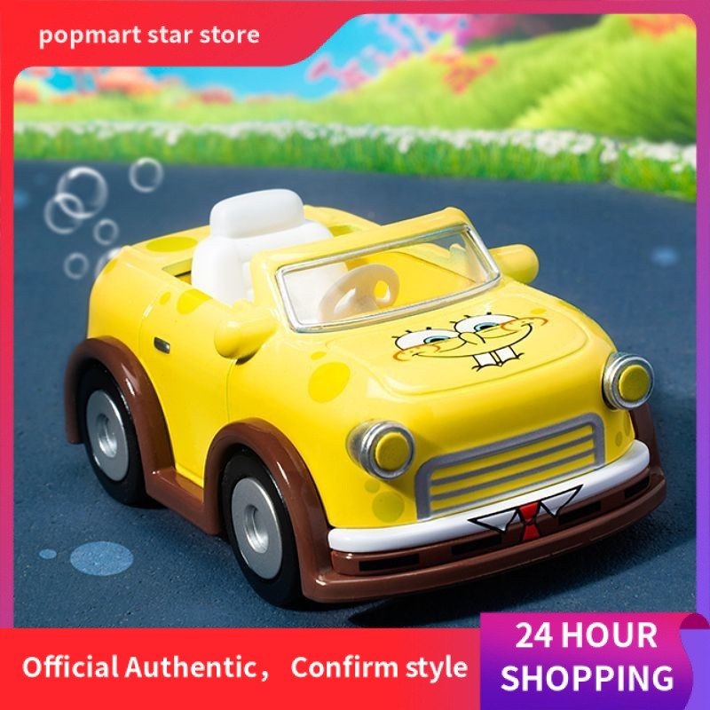 P POPMART POPMART SpongeBob SquarePants Sightseeing Car Mystery Box ฟิก ...