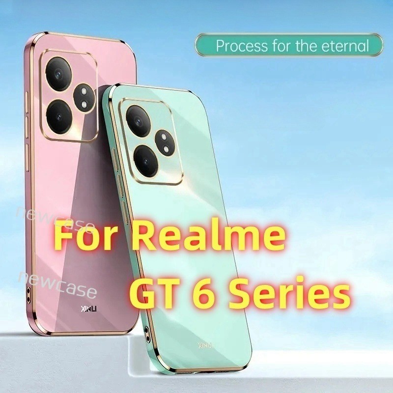 ชุบสแควร์หลายสีปลอกสําหรับrealme GT 6 6T Neo6 Neo6SE 5G 2024 GT6 Real ...