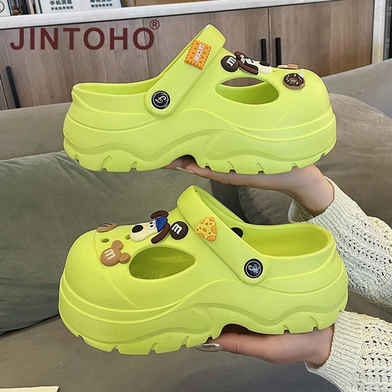 Jintoho สัตว์เลี้ยงสุนัข Charm Clogs แพลตฟอร์มรองเท้าแตะผู้หญิงแฟชั่นสี ...