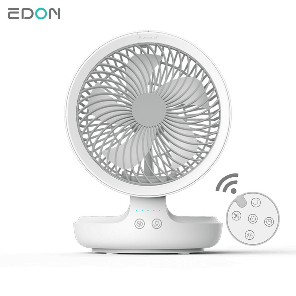 Edon E808 พัดลมตั้งโต๊ะโต๊ะหมุนเวียนอากาศแบบพับได้ USB แบบพกพาพร้อมไฟกลางคืนลมนุ่มสบาย | Shopee ...