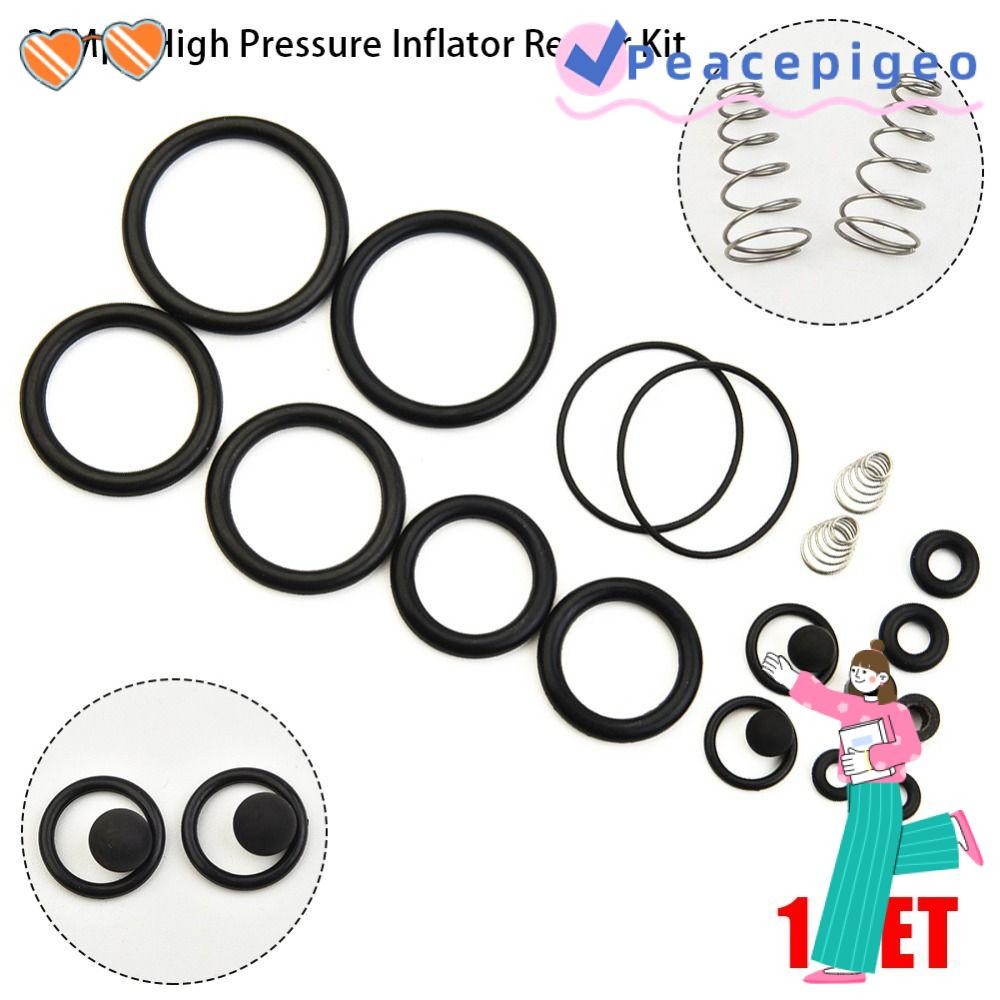 Peacepigeo 1 ชุด Inflator ชุดชุดซ่อม,สําหรับมือปั๊มลมแรงดันสูง PCP ปั๊มซีล O-แหวน, NBR ทองแดง ...