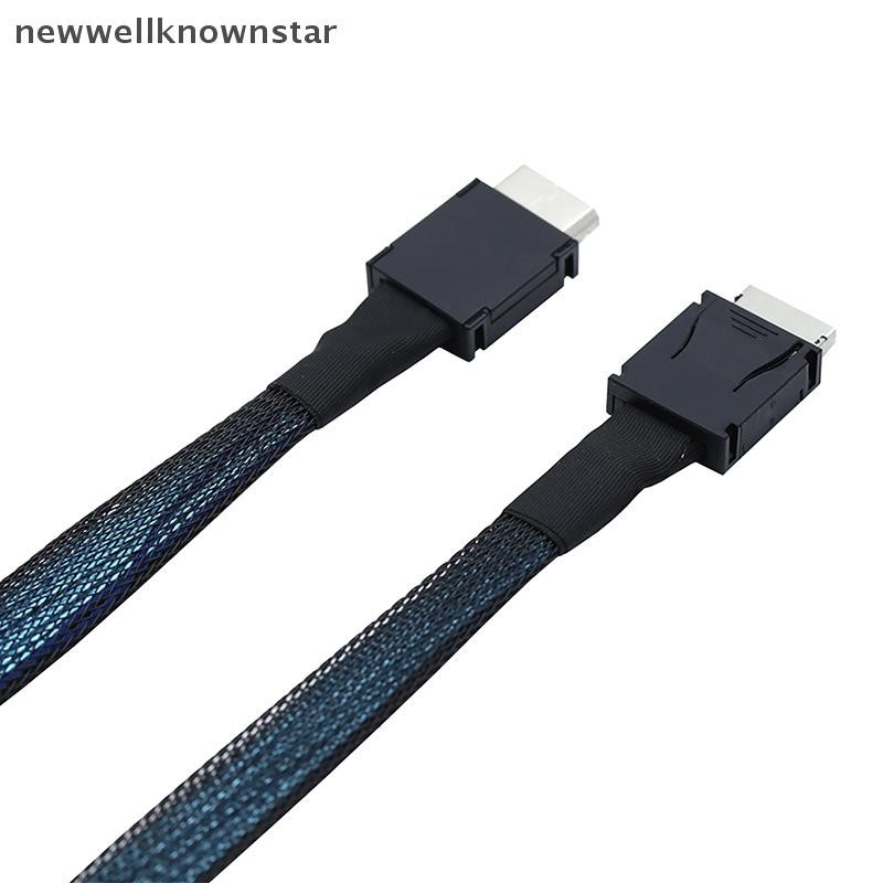Newwellknownstar PCIE Oculink SFF 8611 4I ถึง MINI SAS SFF-8611 4I Server Super Speed Cable Data ...