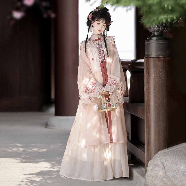 Fenglouchun Original [Little Peach Fu] Hanfu หญิง Ming Made Cloud ไหล่ ...