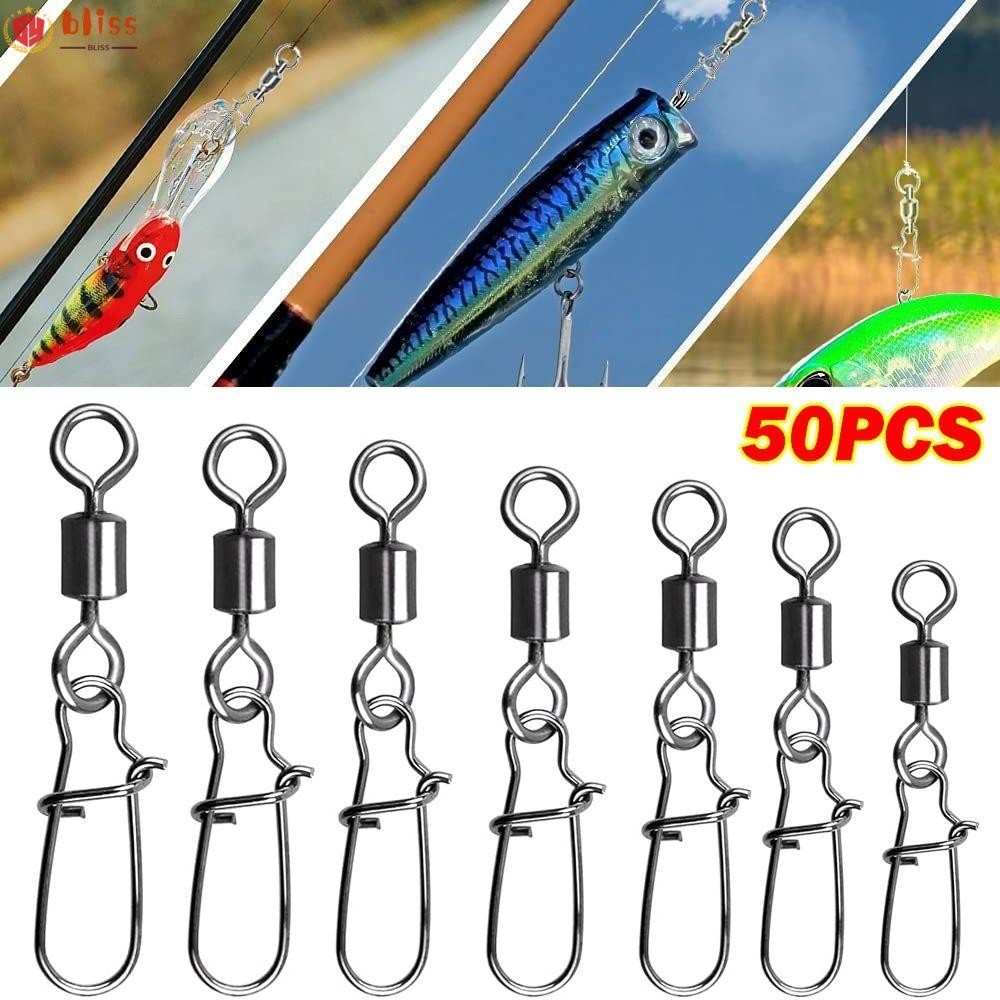 Blliss Rolling Swivel, 8 Word Loop Snap Bearing Fishhook Lure Swivels ...