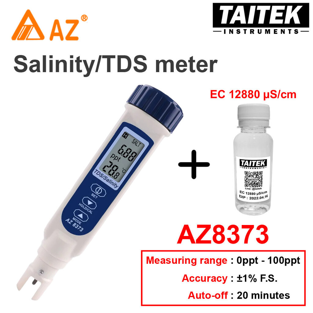 เครื่องวัดความเค็ม TDS&Salinity Meter AZ Instrument รุ่น AZ8373 คาลิเบ ...