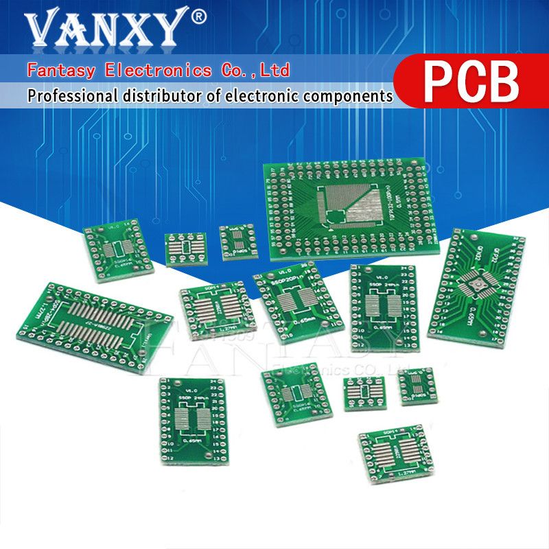 10pcs PCB Board SMD เปิด DIP SOP MSOP SSOP TSSOP SOT23 SOP8 SOP14 SOP16 ...