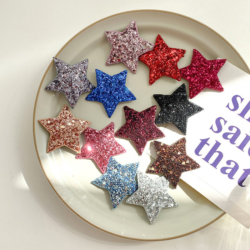 Super สีสัน Sequined Star Hair Pin สาวหวาน Ins กิ ๊ บผม Bangs คลิปอุปกร ...
