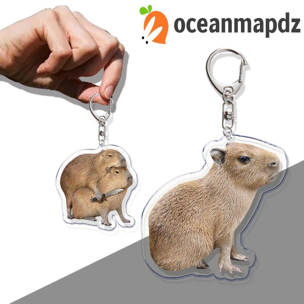 Oceanmapdz Capybara พวงกุญแจ , อะคริลิคเรซิ ่ นสัตว ์ Capybaras พวงกุญแจ , พวงกุญแจรถ Kawaii การ ...