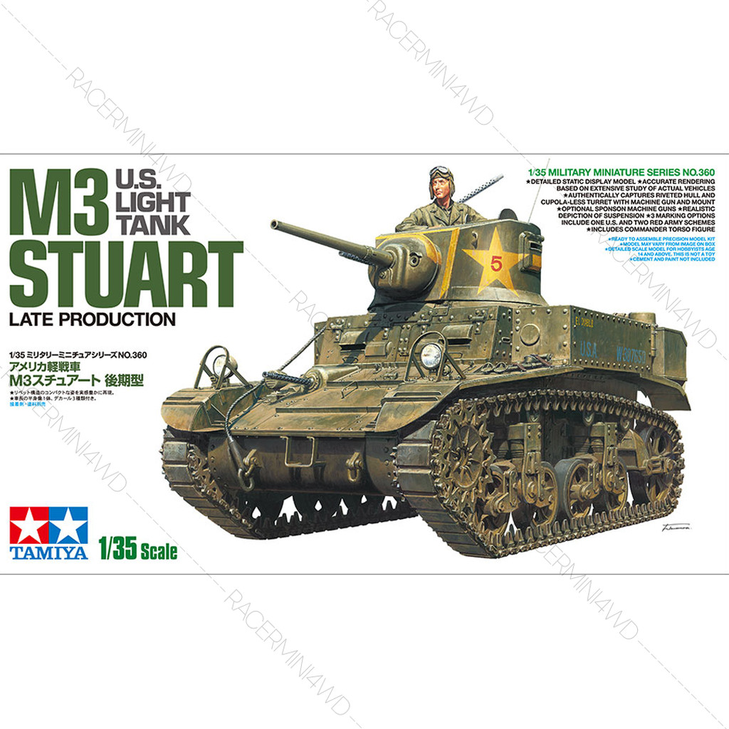 TAMIYA 1/35 U.S. Light Tank M3 Stuart Late Production 35360 | Shopee ...