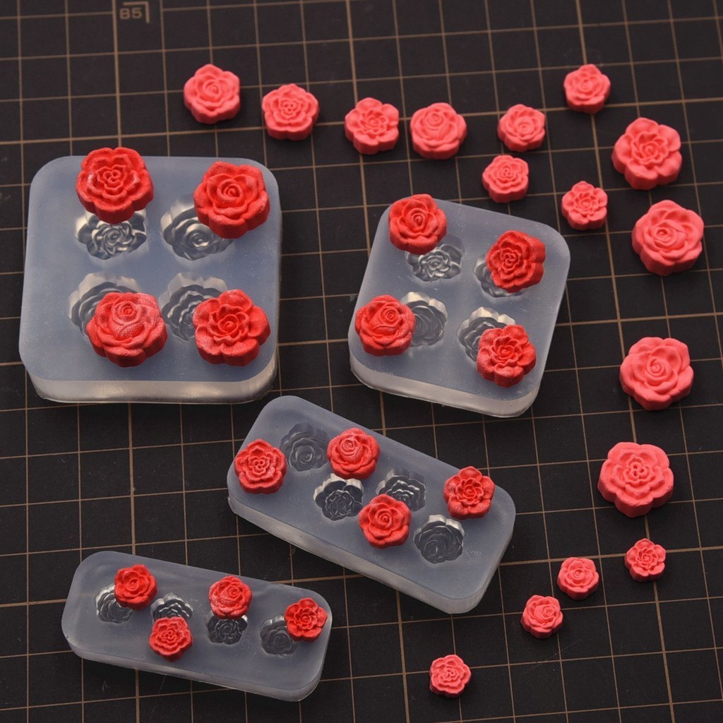 ของเล่นอาหารขนาดเล็ก diy Rose-Shaped กลางฤดูใบไม้ร่วง Mooncake แม่พิมพ์ ...