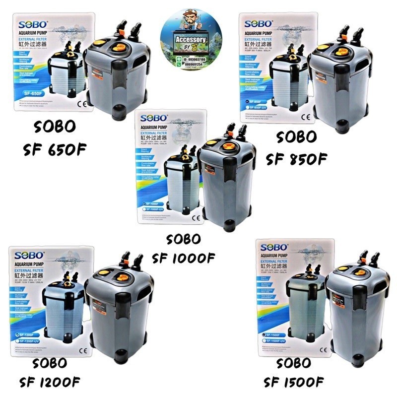 SOBO กรองนอกตู้ปลา SF 650F, 850F, 1000F, 1200F, 1500F | Shopee Thailand