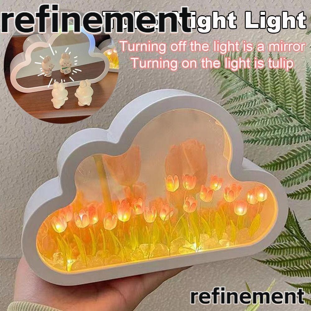 Refinement Cloud Tulip Night Light ของขวัญ LED Nightlight DIY วัสดุทิว ...