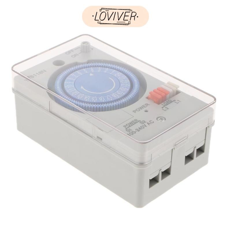 LOVIVER 24 ชั่วโมง Mechanical Chronometry Time Switch Timer พร้อมฝาครอบ ...
