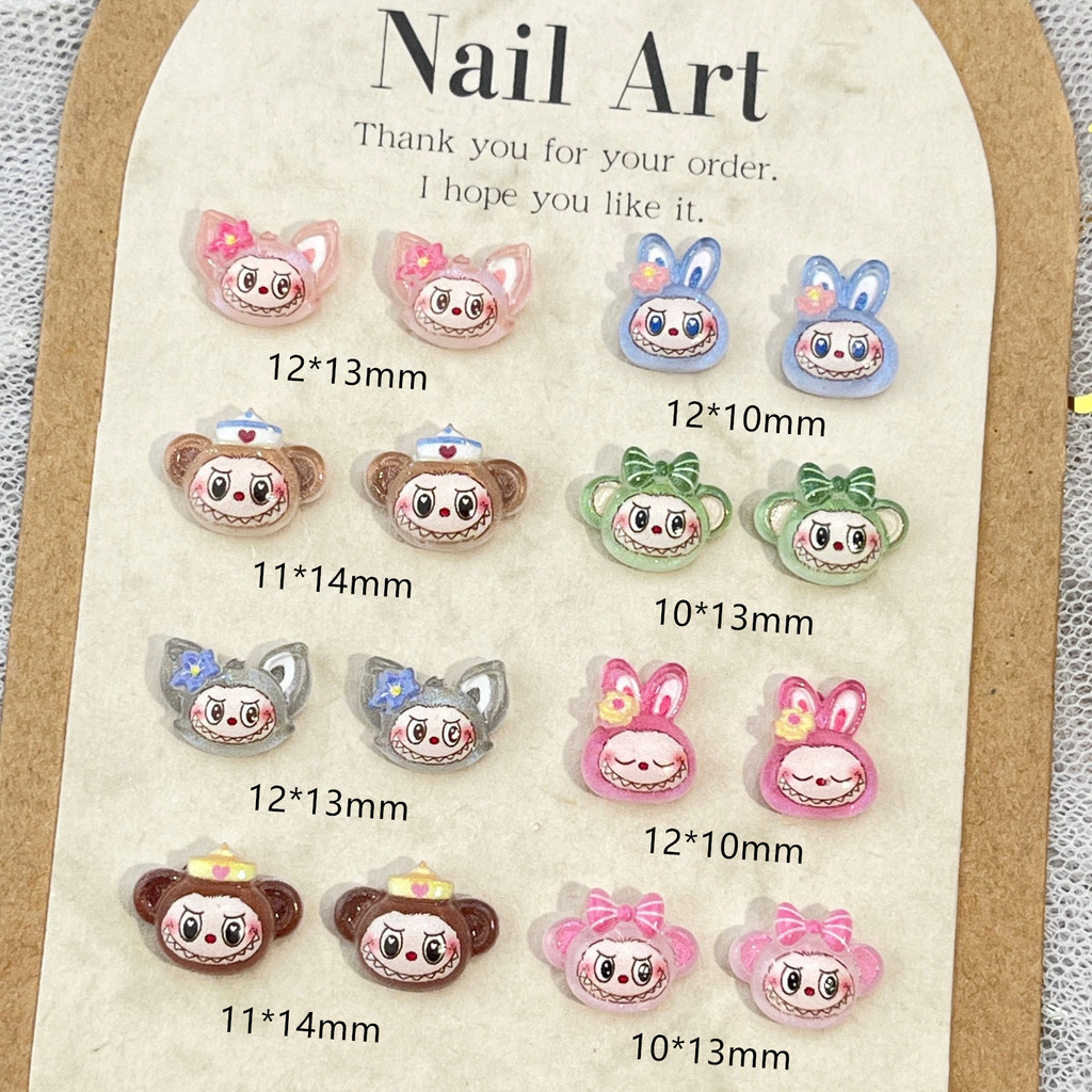 Lingna Belle อุปกรณ์แต่งเล็บการ์ตูนน่ารักกระพริบ Star Delula ผ้าเรซิ่น ...