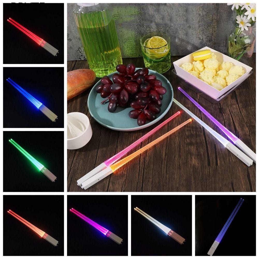 Rbyte 1 คู่ Light Up ตะเกียบ, LED Bright LightSaber ตะเกียบ, Lightup Sabers ที่ถอดออกได้ที่มี ...