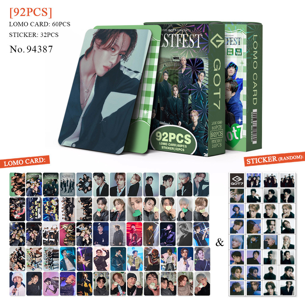 92 ชิ้น/กล่อง GOT7 Nestfest Photocard Lomo Card Concert Collection Kpop Got 7 Nestfest Lomocard ...
