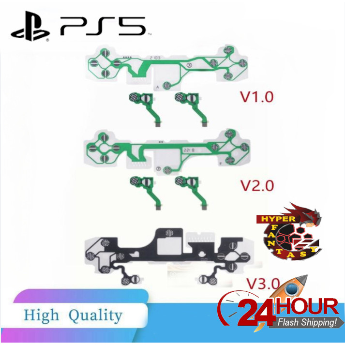 PS5 Dual Shock 5 DS5 ปุ่มเปลี่ยนริบบิ้นแผงวงจรสําหรับ Pro Slim ...