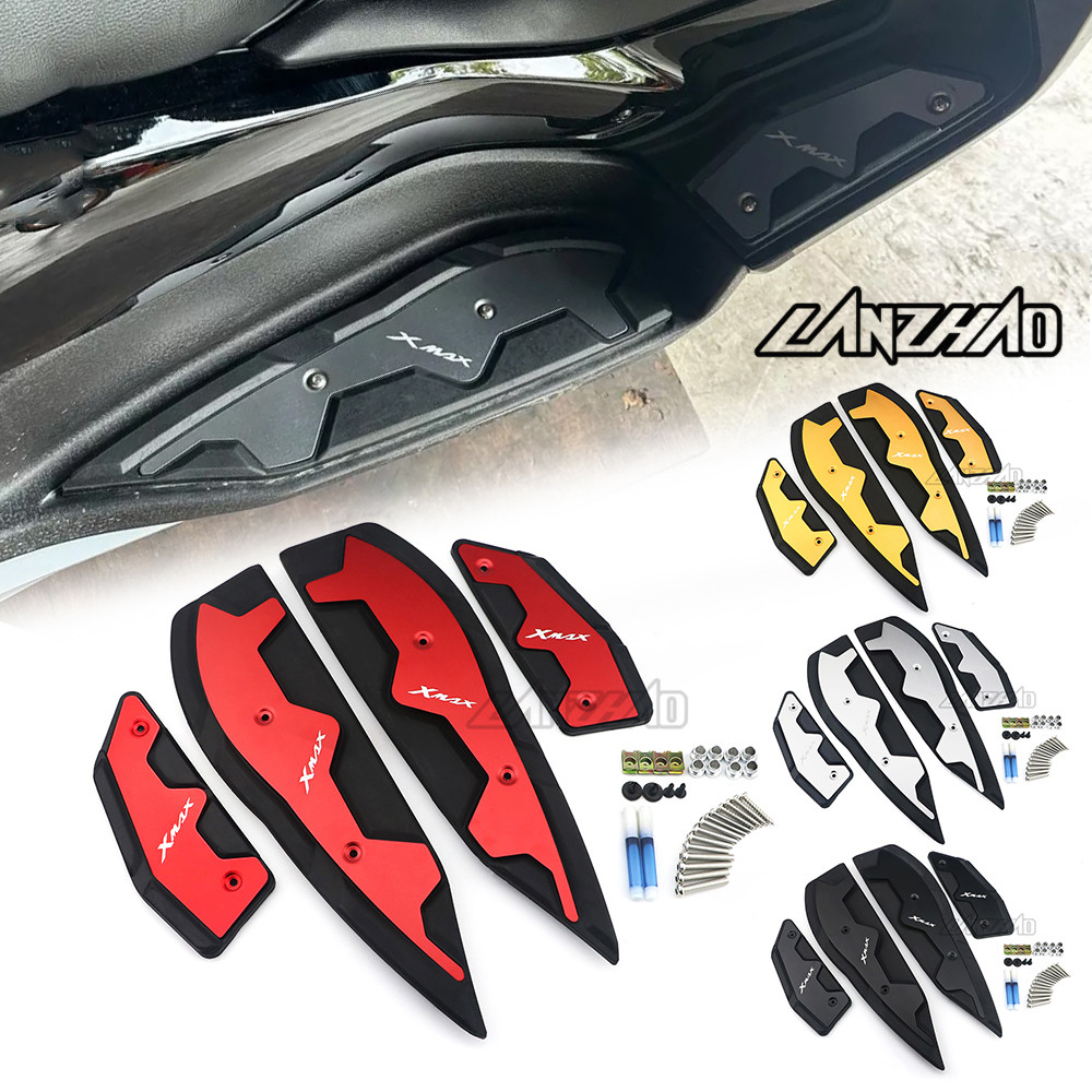 ที่พักเท้า CNC พื้นพักเท้าหน้า Mat YAMAHA XMAX v1 v2 2017-2025 แผ่นรอง ...