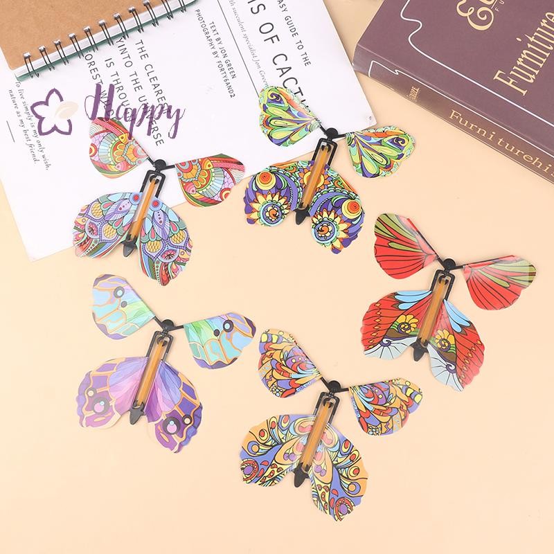 10 ชิ้น Magic Wind Up Flying Butterfly Surprise Box กล่องระเบิดใน ...