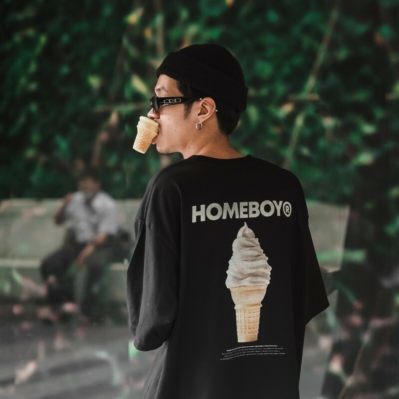 เสื้อเลือกตั้ง HOMEBOY เสื้อยืดผู้ชายลาย ICECREAM | Shopee Thailand