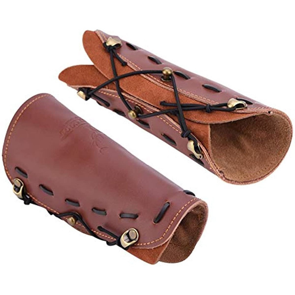 Ameyxgs Leather Arm Guard Asjustable Archery Arm band ทนทาน Archery Arm ...