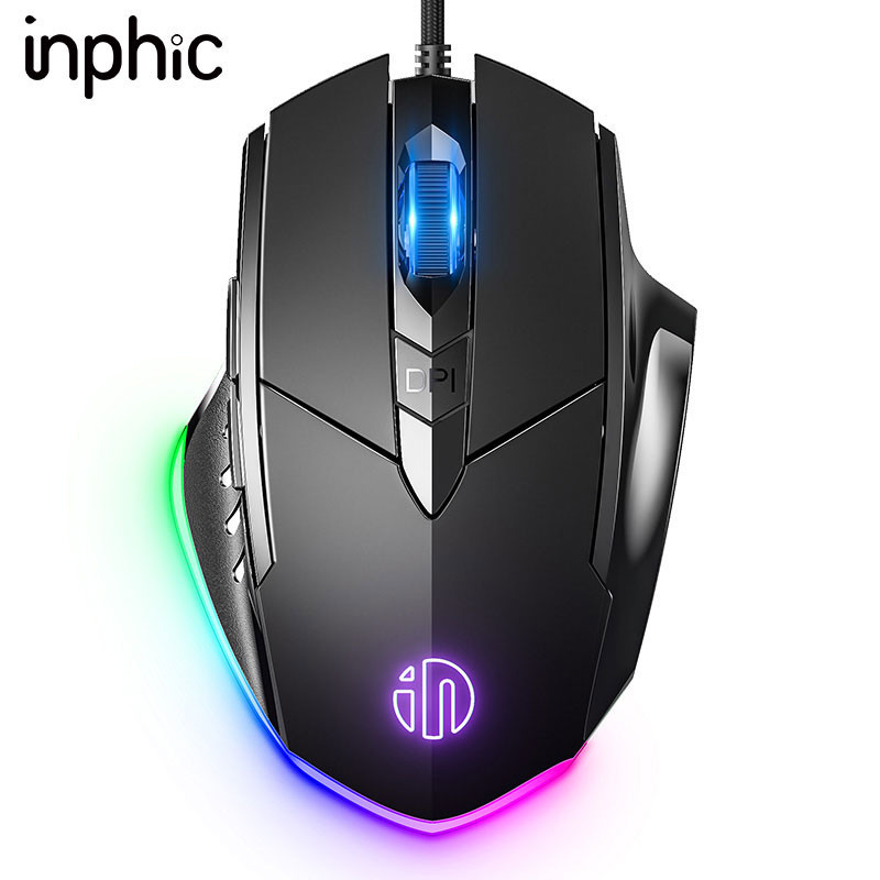 Inphic PW1 Pro Wired Gaming Mouse RGB Backlight 7200DPI Optical Mice ...