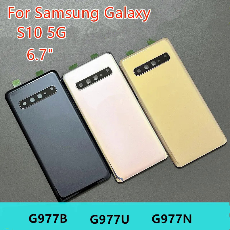 S10 5G สําหรับ Samsung Galaxy S10 5G G977 6.7 ฝาครอบแบตเตอรี ่ ซ ่ อมเปลี ่ ยนกลับประตูโทรศัพท ์ ...