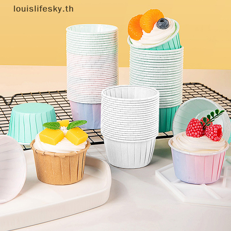 Llth 50 ชิ ้ นมัฟฟินผู ้ ถือขนมหวาน Cupcake Liner DIY เค ้ กห ่ อเบเกอรี ่ ถ ้ วยถาดร ้ อน ...