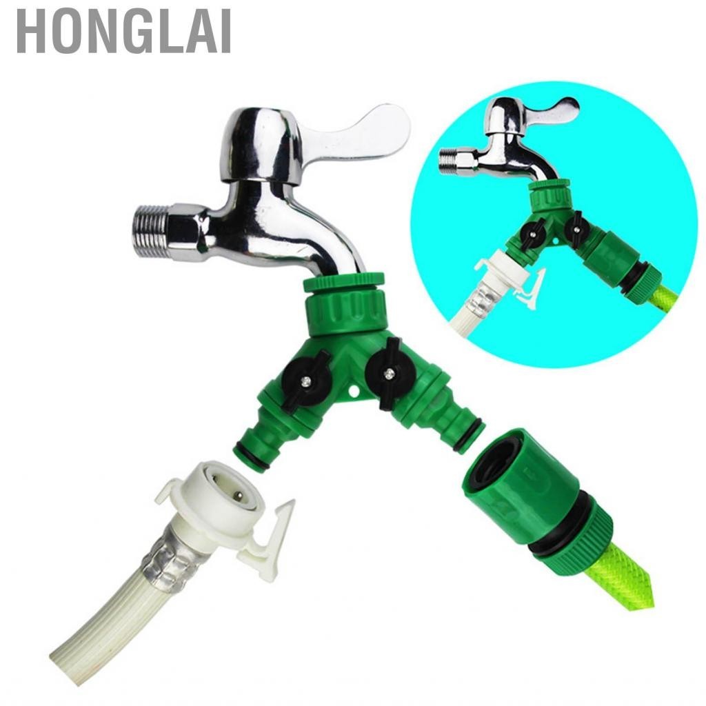 Honglai Water Splitter Hose Adapter 2 Valve Practical 3 Way 1 Inlet ...