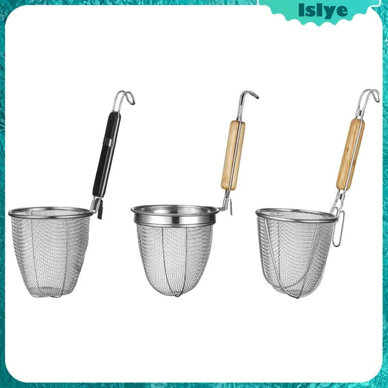 [Lslye] Boil Basket Noodle Filter Sifter Anti Scalding Handle พร้อมตะขอ ...