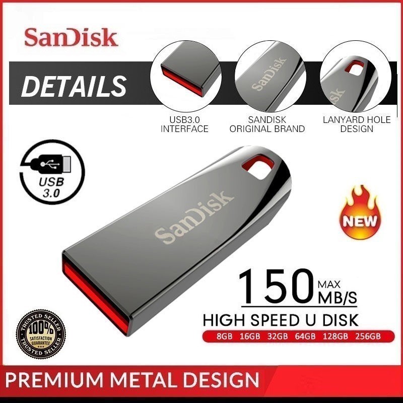SANDISK FlashDrive แฟลชไดร์ฟ CRUZER FORCE USB3.0 (SDCZ71-B35 ...