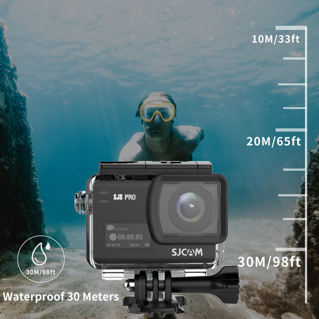 SJCAM SJ8Pro Action Camera 4K60fps SJ8 หน้าจอคู่ กล้องแอคชั่น [18m9zUH1 ...
