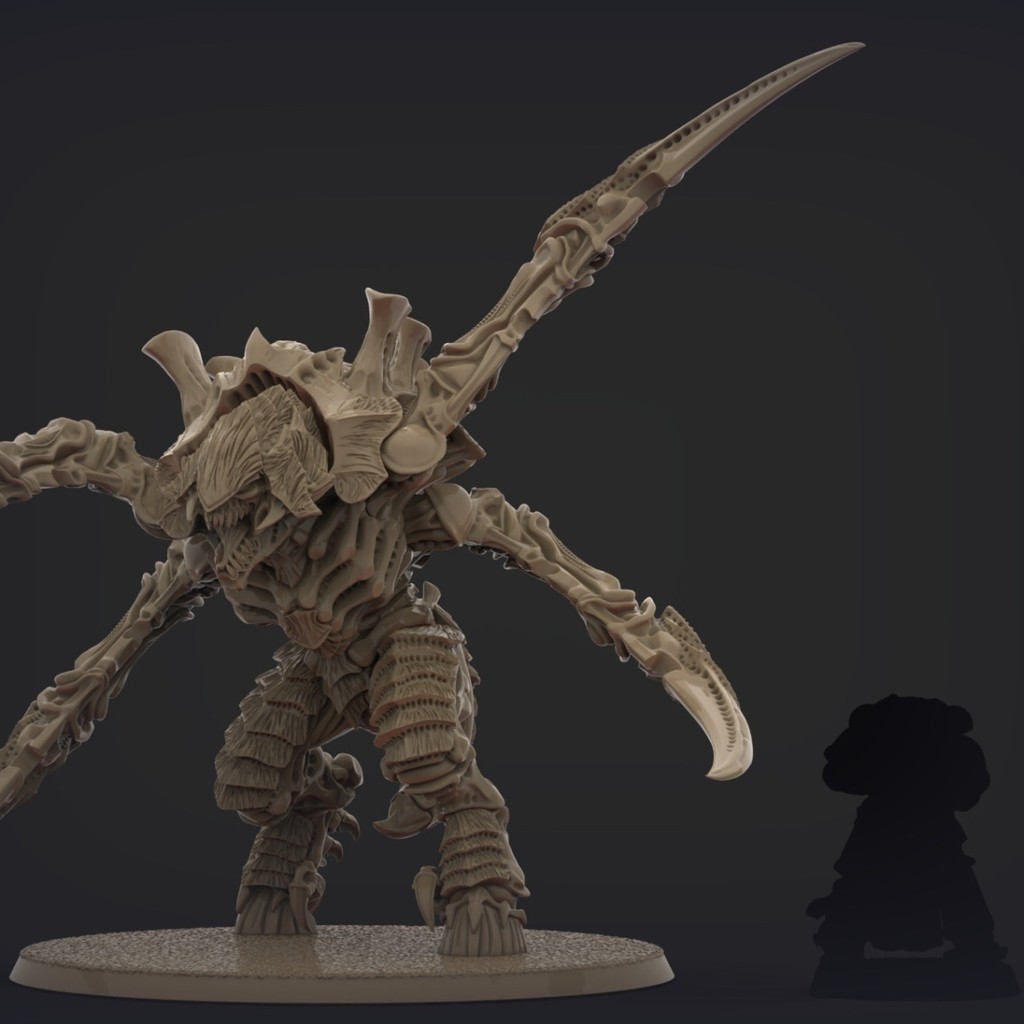 โมเดลเรซินพิมพ์จากบุคคลที่สาม Warhammer 40K Tyranid Z'Goth the ...