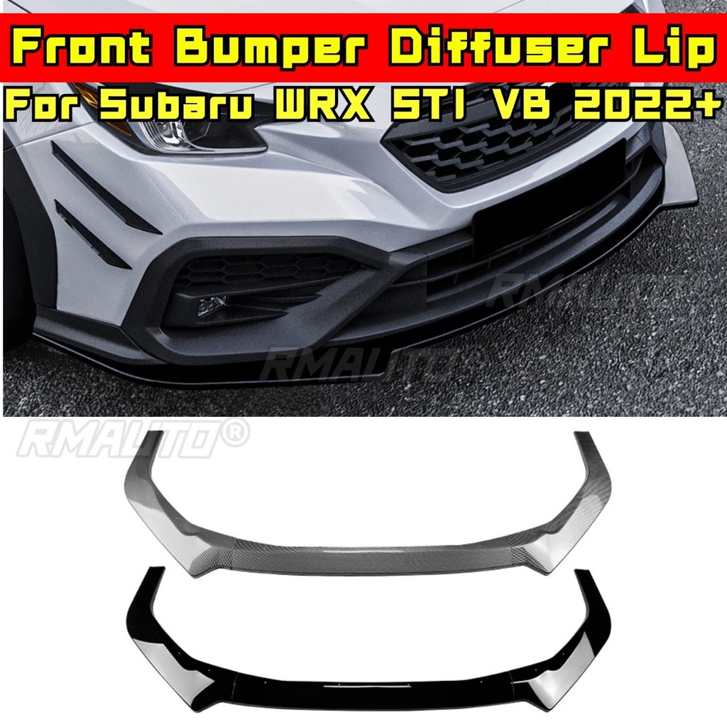 สําหรับ Subaru WRX STI VB 2022 + Body Kit กันชนหน้า Lip กันชนหน้าสปอยเล ...