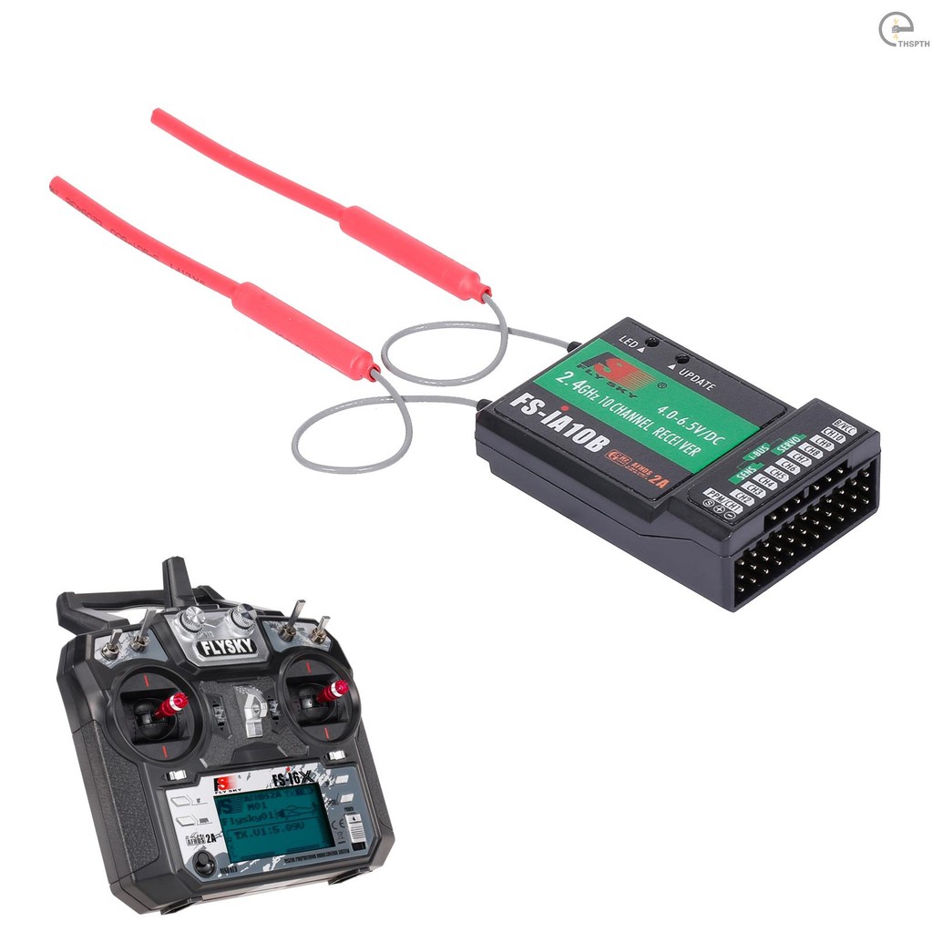 Flysky FS-i6X 2.4GHz 10CH AFHDS 2A RC เครื่องส่งสัญญาณ FS-iA10B สําหรับ RC Drone เครื่องบิน ...