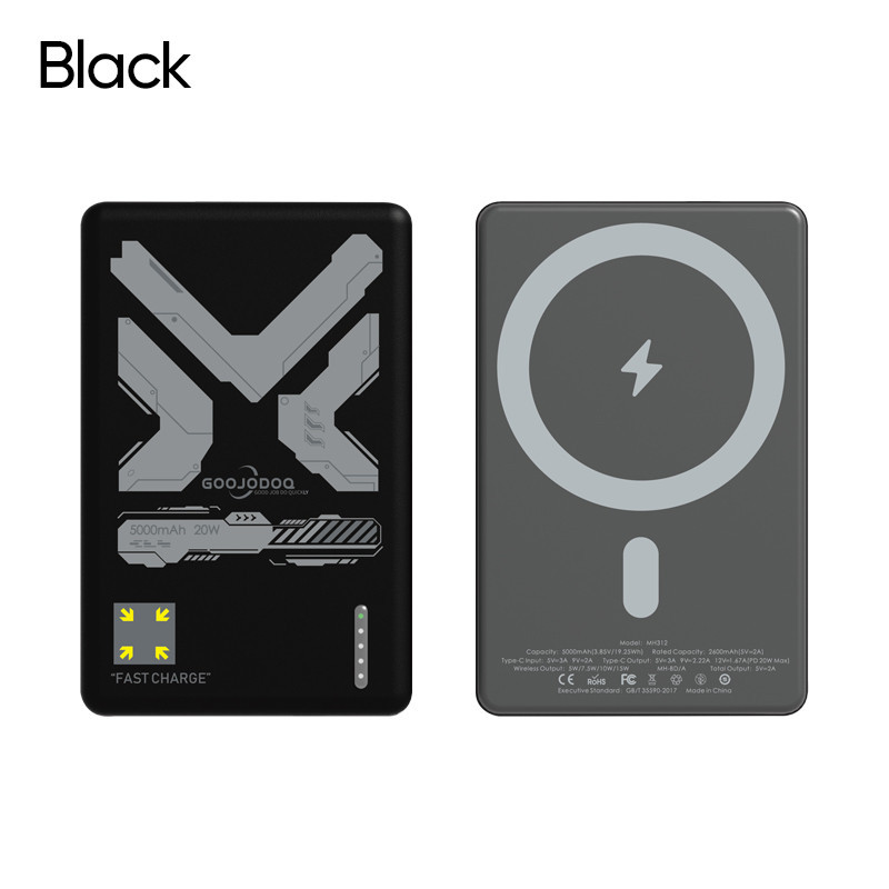 GOOJODOQ Portable Convenient Magnetic Wireless Charger Power Bank for ...