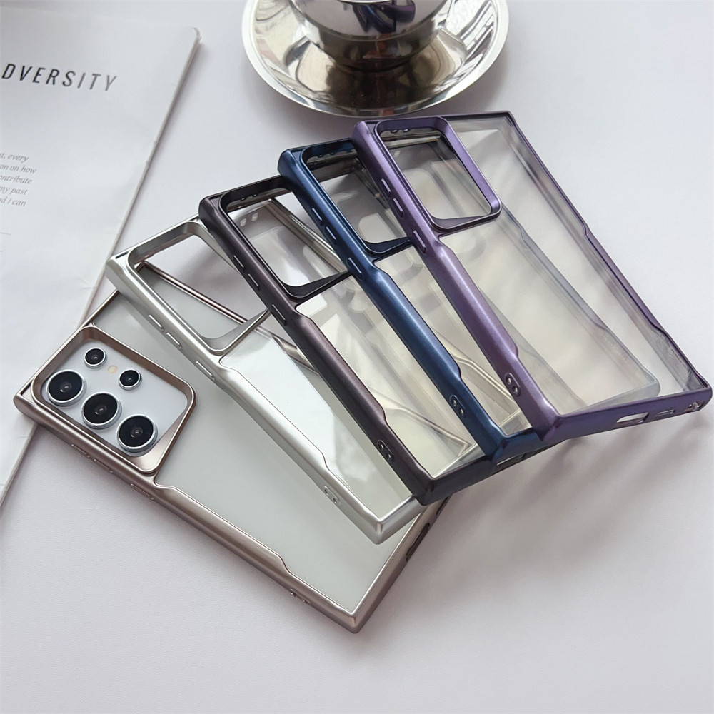 Czmluxury Electroplated Matte กรอบเคสโทรศัพท ์ โปร ่ งใส Samsung Galaxy ...
