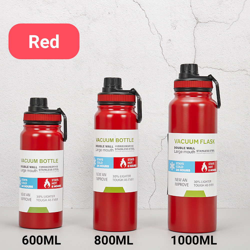 แก้วเก็บความเย็น กระบอกน้ำเก็บความเย็น 600ml,800ml,1000ml สแตนเลส 316 กระบอกน้ำ ได้ยาวนาน กระติก ...