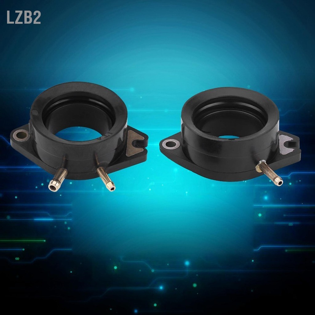 LZB2 2x คาร์บูเรเตอร์ท่อร่วมไอดีคาร์โบไฮเดรตรองเท้าร่วมสำหรับ 81-86 XV750 Virago 88-99 1100 ...
