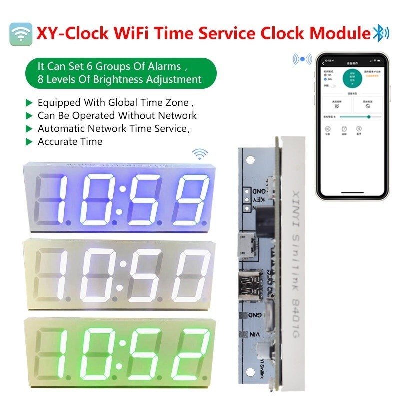 XY-clock WiFi Time Service Clock Module Automatically Gives Tme To DIY Digital Electronic Clock ...